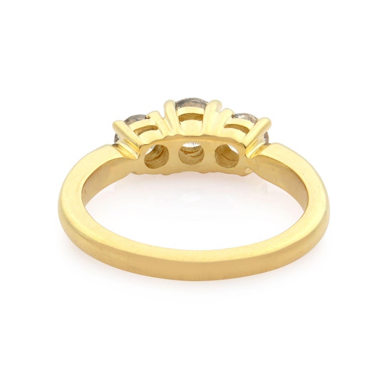 Rachel Koen 14K Yellow Gold Three Stone Diamond Engagement Ring 1 ...