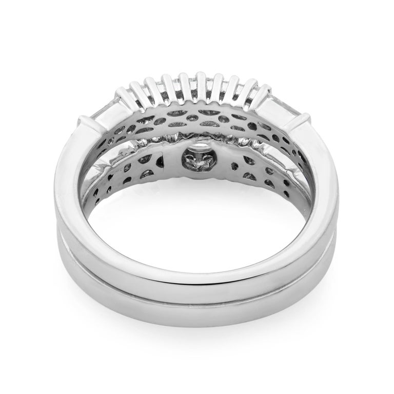 Rachel Koen 1.90Cttw Diamond Engagement Ring Set 14K White Gold at 1stDibs