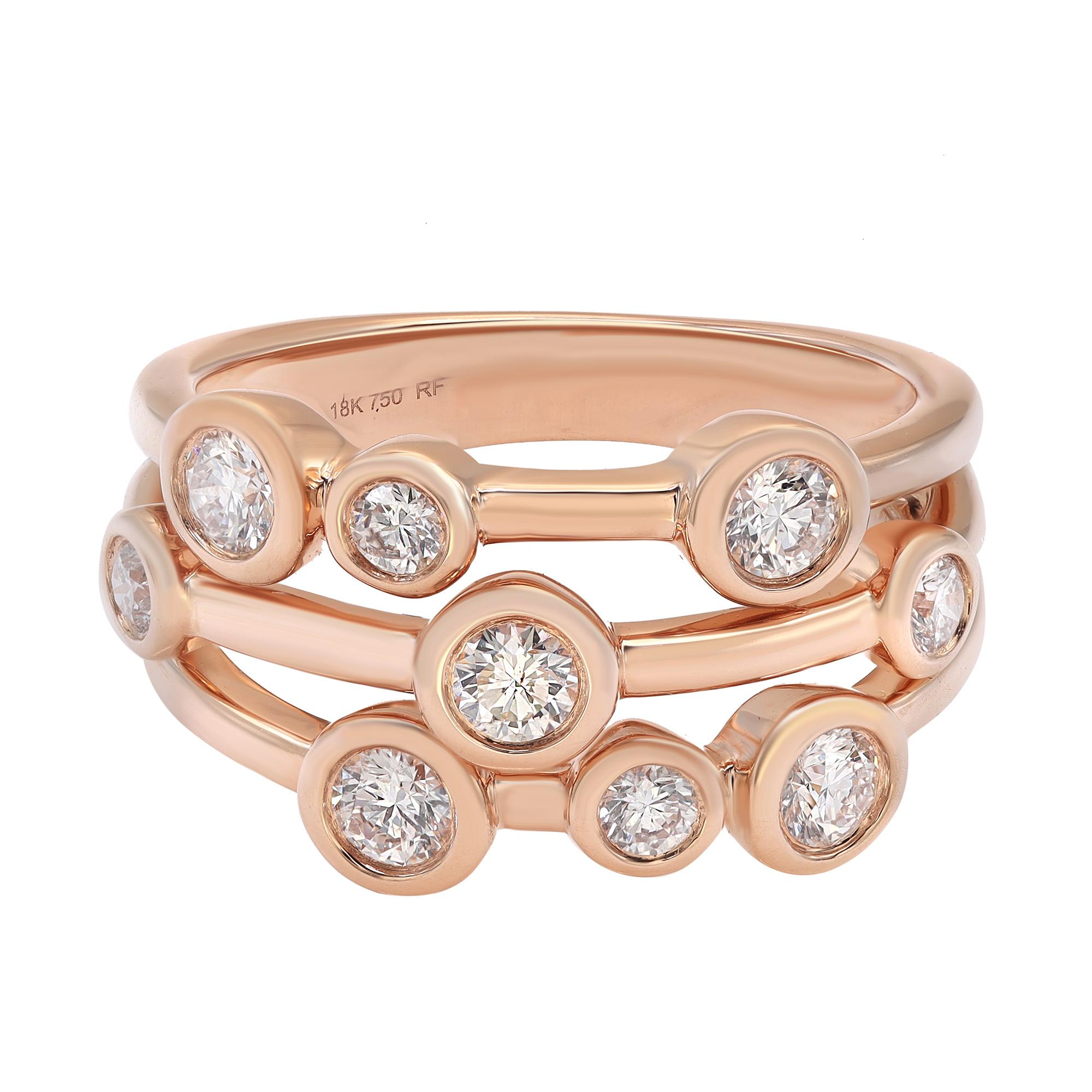 Rachel Koen Diamond Feather Statement Ring 18K Rose Gold 1.24cttw For ...
