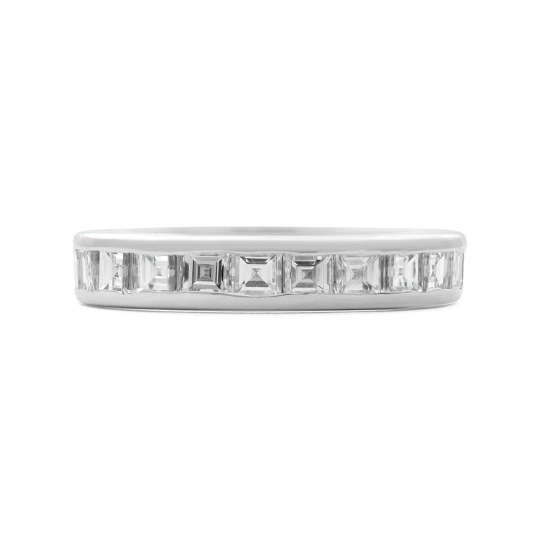 Rachel Koen Channel Square Diamond Eternity Band 14K White Gold 1 ...