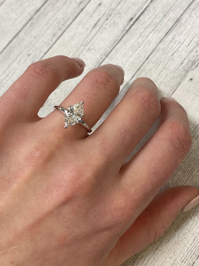 Rachel Koen Marquise Diamond Solitaire Engagement Ring 14K White Gold 1 ...
