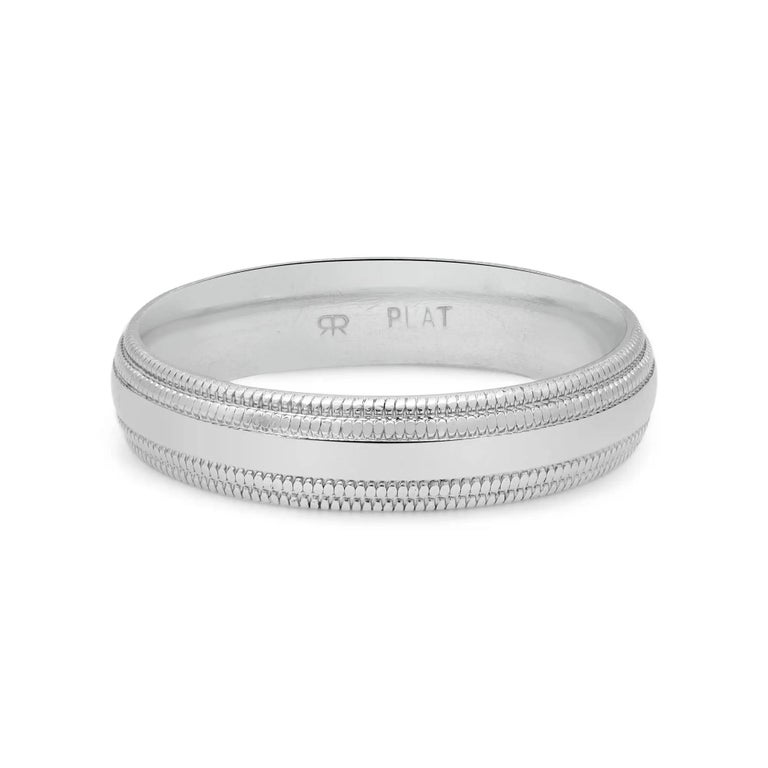 Rachel Koen Mens Wedding Band Ring Platinum For Sale at 1stDibs