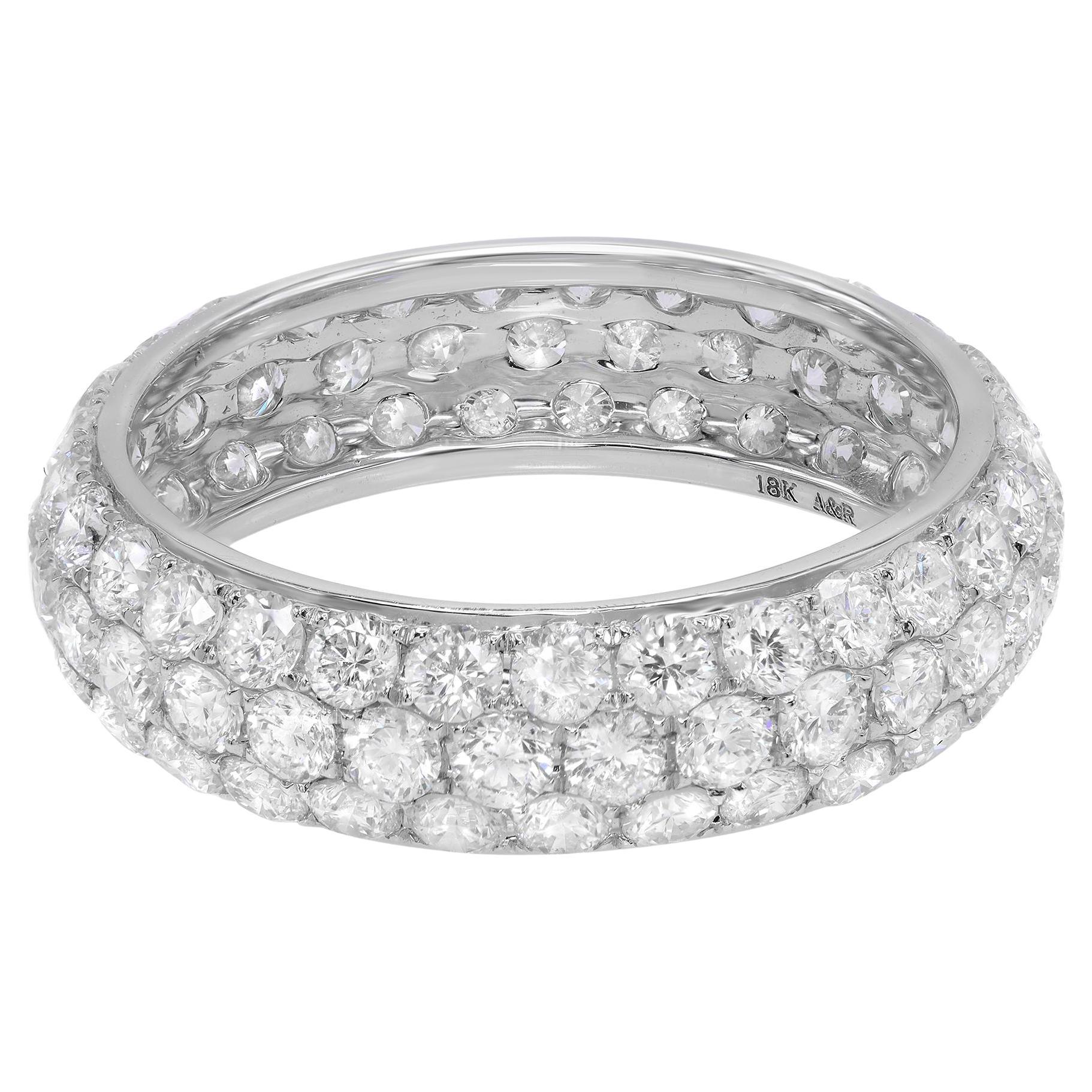 Streamerica 18 Karat White Gold and Diamond Wedding Band by Tiffany and ...