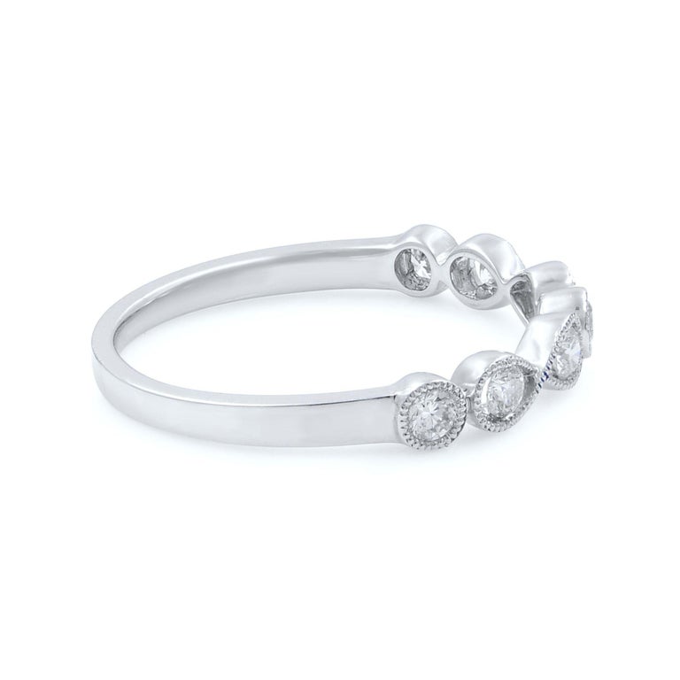 Rachel Koen Round Cut Diamond Wedding Band 18k White Gold 0.30Ctw For ...