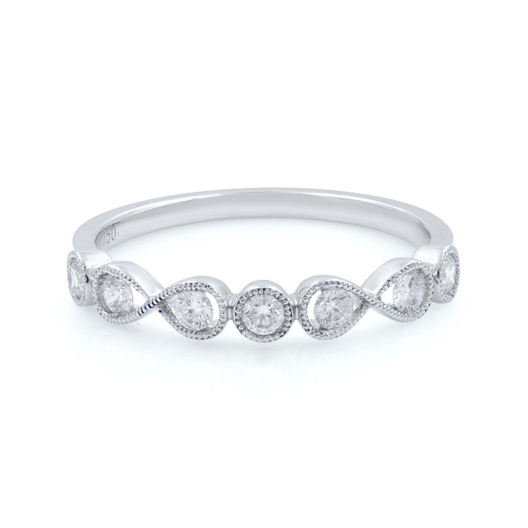 Rachel Koen Round Cut Diamond Wedding Band 18k White Gold 0.30Ctw For ...