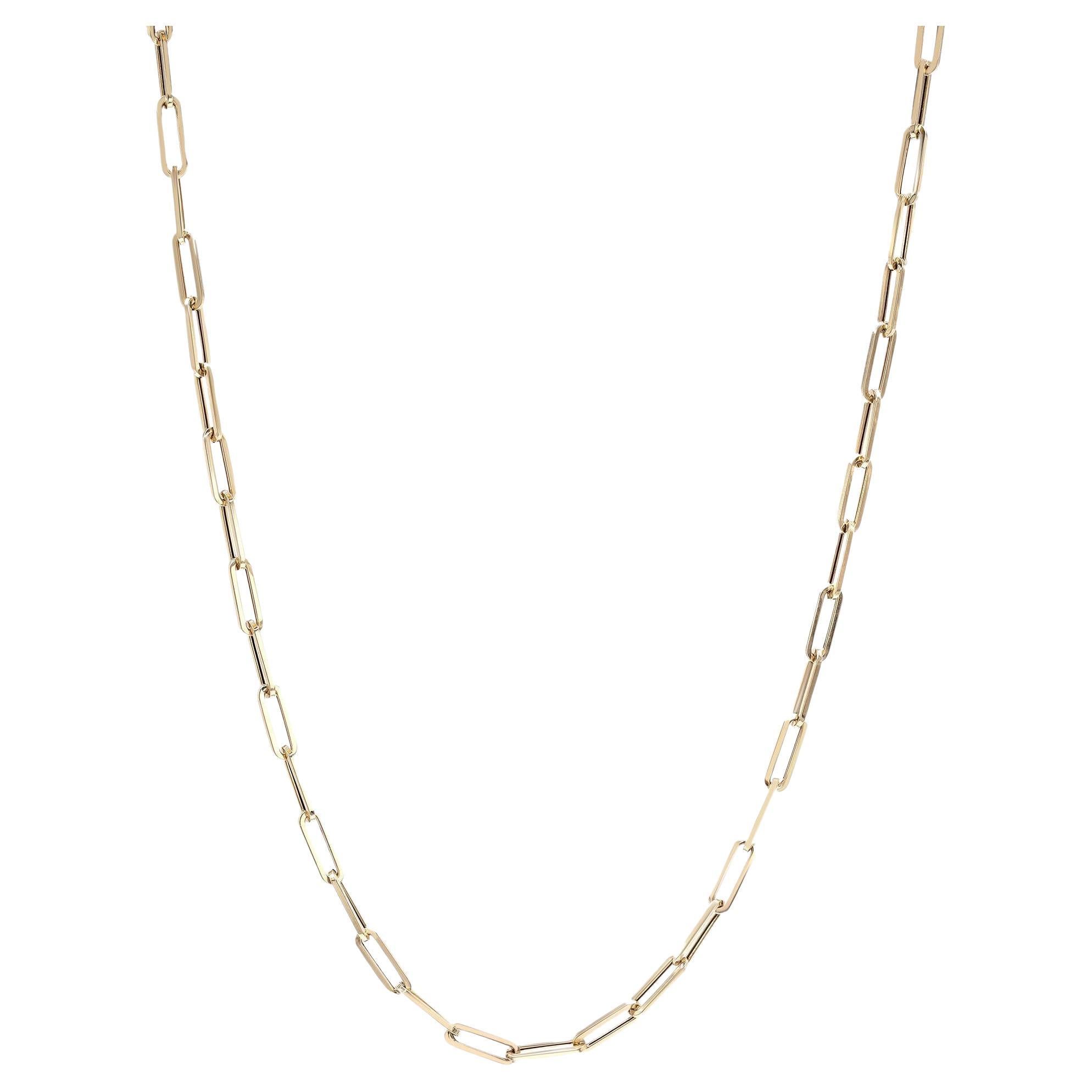 Syna 18 Karat Yellow Gold Paper Clip Link Chain For Sale at 1stDibs ...