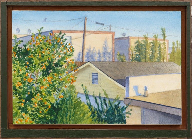 Rachel Roske - 'Untitled (window view 2)' Watercolor, colored pencil ...