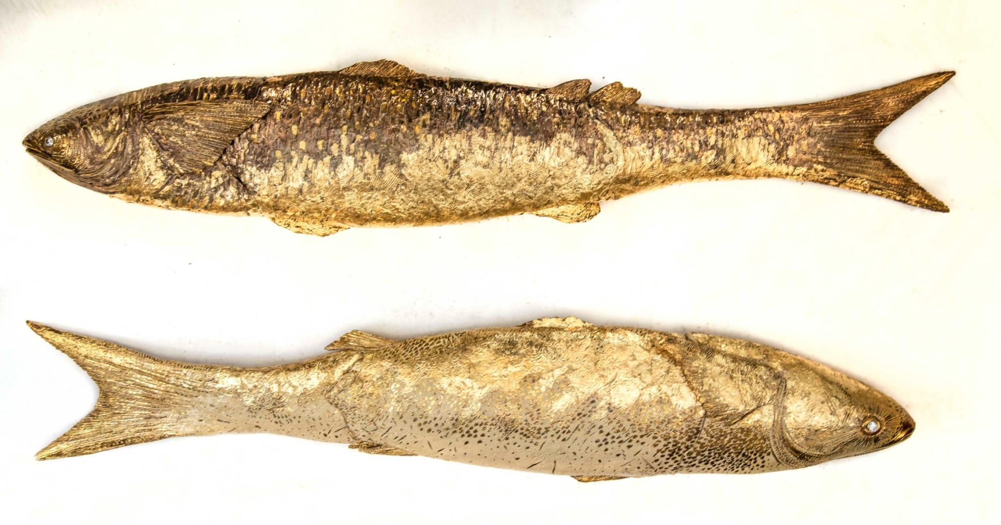 Rachel Stoller - Magnificent Gold Fish decorative ceramic painted with ...