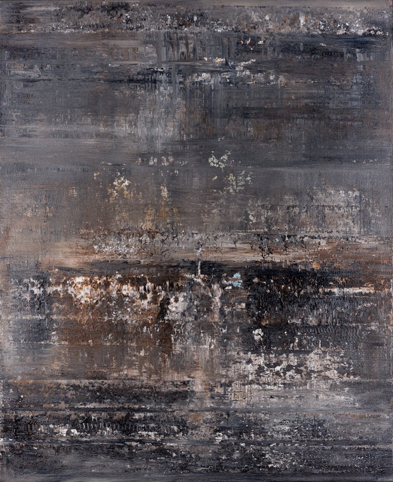 Radek Smach - Black abstract painting CF401, Painting, Acrylic on ...