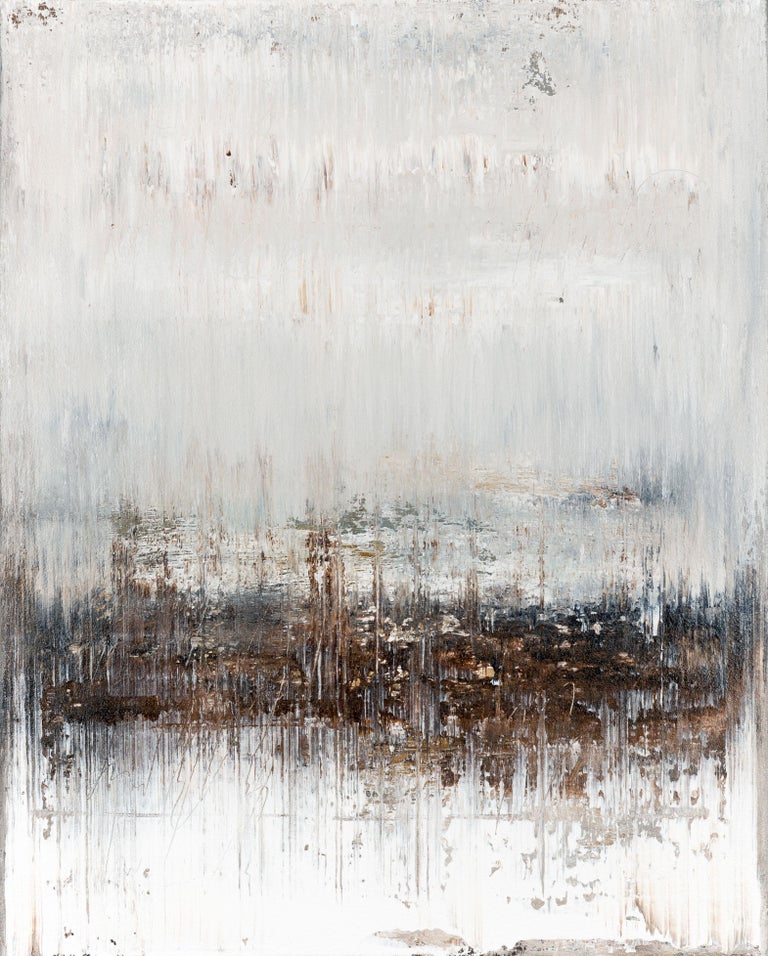 Radek Smach - Brown abstract painting PE314, Painting, Acrylic on ...