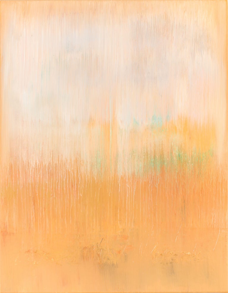 Radek Smach - Mustard abstract painting HJ317, Painting, Acrylic on ...