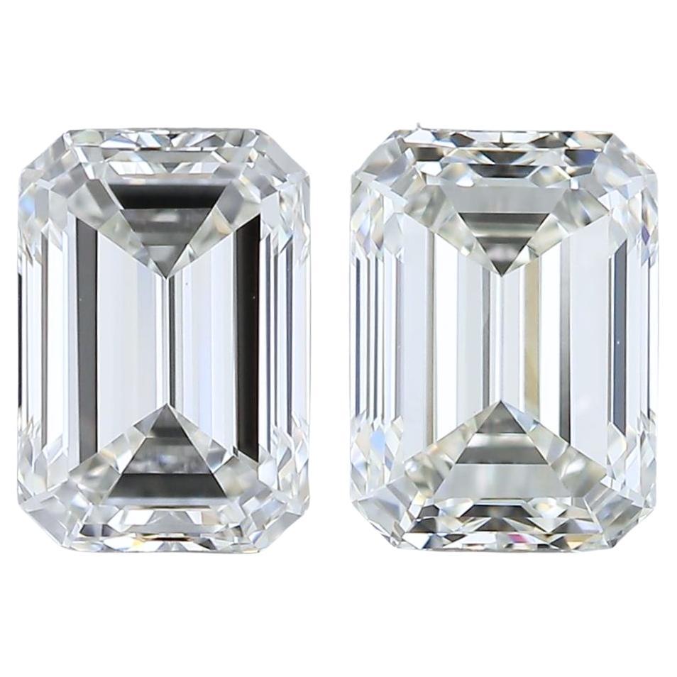 Radiant 1.00ct Ideal Cut Emerald Cut Pair of Diamonds - GIA Certified ...