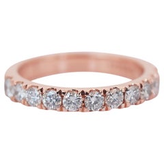 Exquisite 1.03ct Diamonds Half Eternity Ring in 14k Yellow Gold - IGI ...