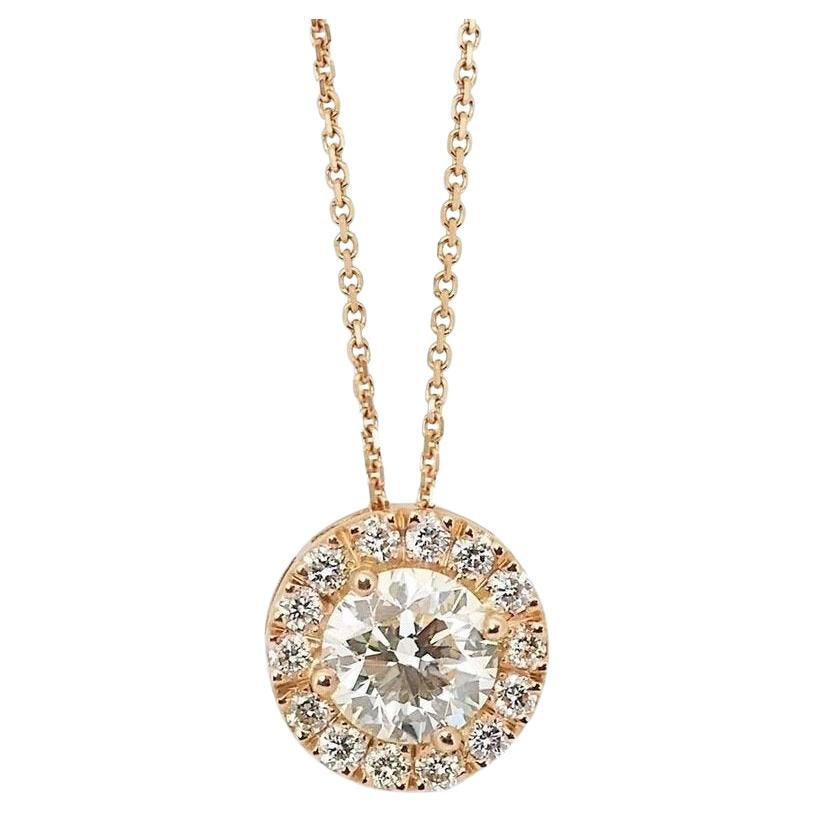 Radiant 1.12ct triple Excellent Ideal Cut Diamonds Halo Necklace with ...