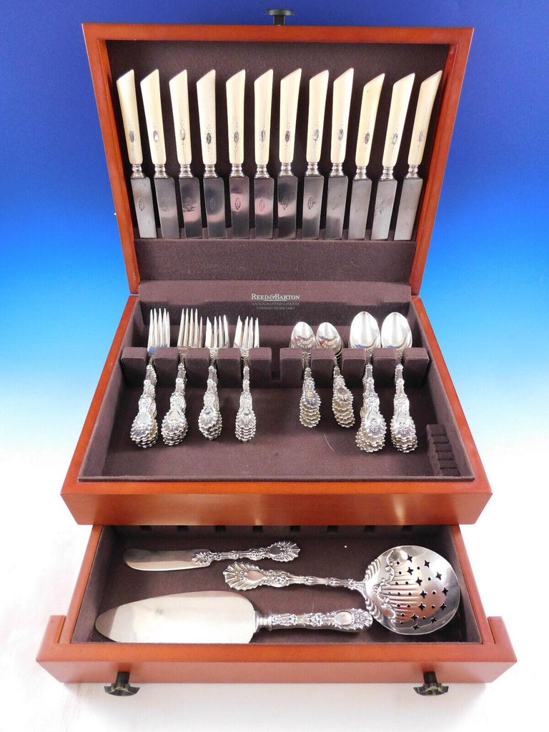 Radiant by Whiting Sterling Silver Flatware Set Service 63 Pieces Total ...