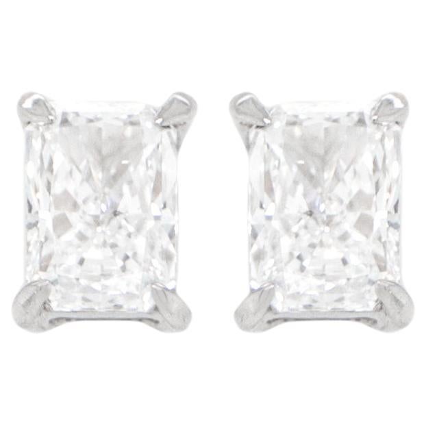 Radiant Cut Diamond Earrings 5+ Carat Each at 1stDibs