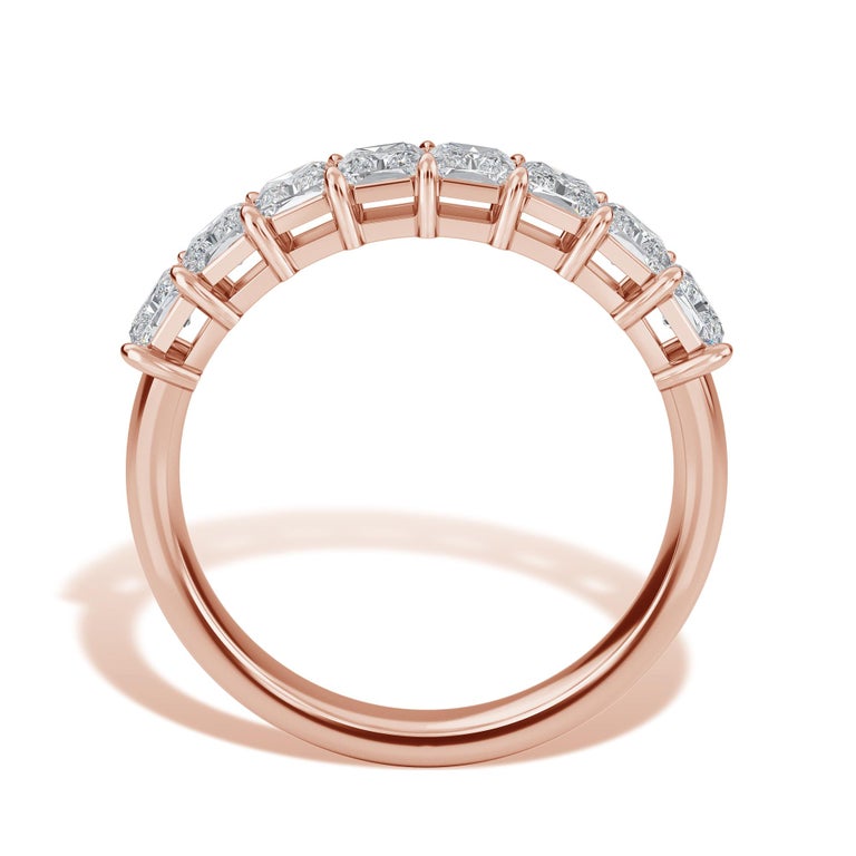Radiant Diamonds Anniversary Band, 18k Rose Gold, 1.56 Total Carat For ...