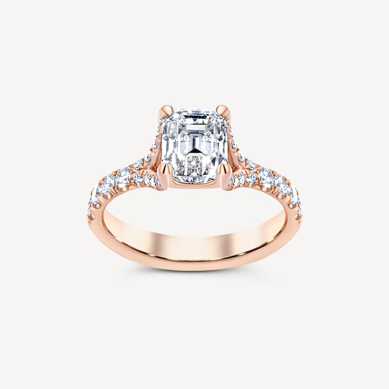"Radiant Glow, a Rose Gold Ring with a Stunning Central Diamond For ...