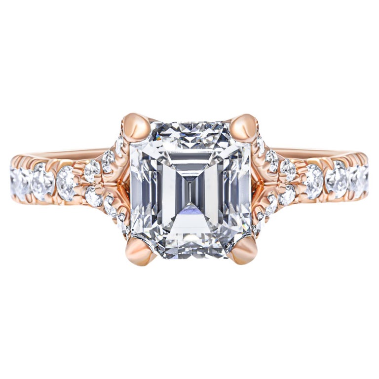 "Radiant Glow, a Rose Gold Ring with a Stunning Central Diamond For ...