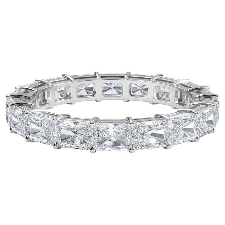 Radiant Horizontal Diamond Eternity Band, 2.80 Total Carats For Sale at ...