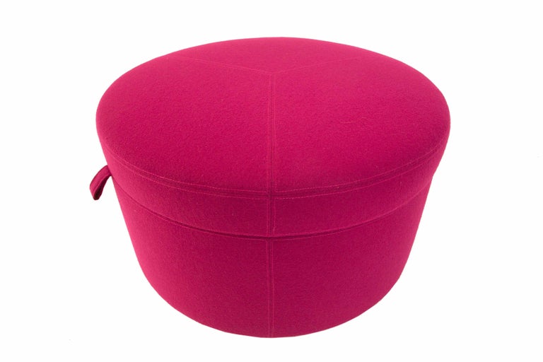 Radius Storage Ottoman Pink Round For Sale at 1stDibs