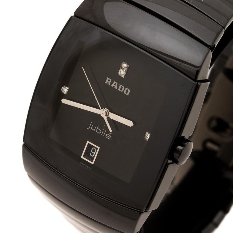 Rado Black Ceramic Titanium Sintra 156.0723.3 Men's Wristwatch 35 mm ...