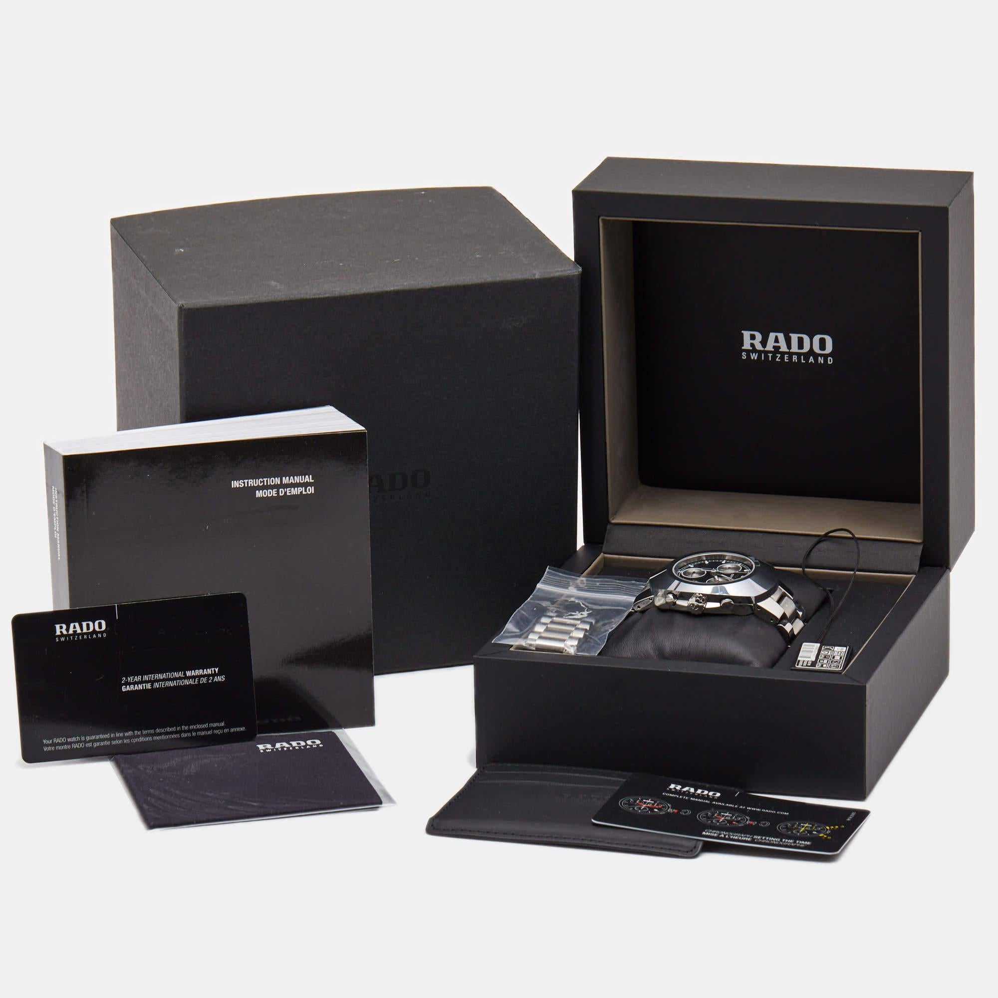 Rado Black CVD-Coated Hardmetal Diastar R12638163 Men's Wristwatch 38 ...