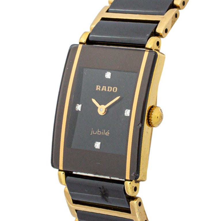 Rado Black Gold Tone Titanium Ceramic Integral Jubilee Women's ...