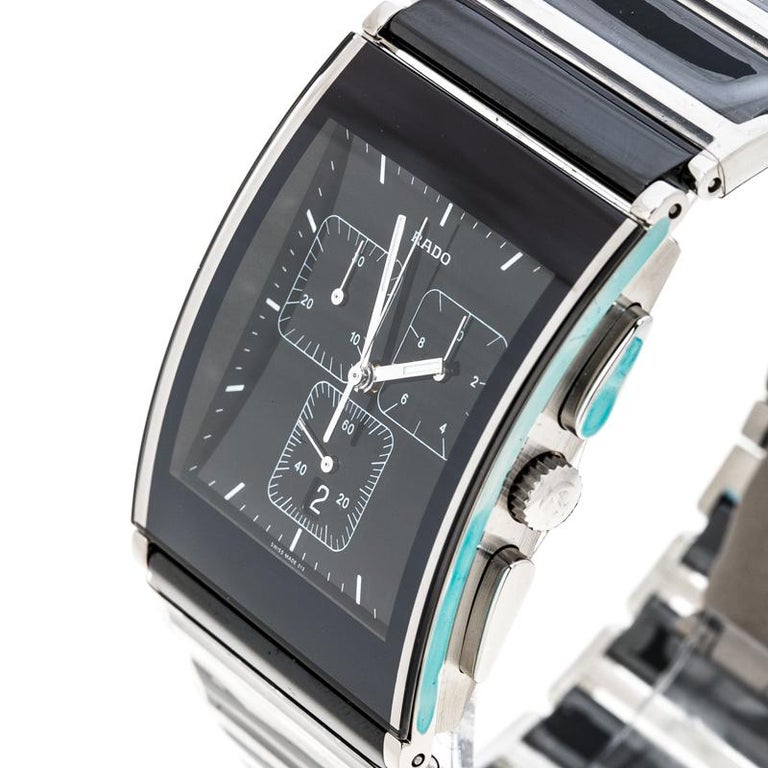 Rado Black Stainless Steel Ceramic Integral Chronograph Men's ...