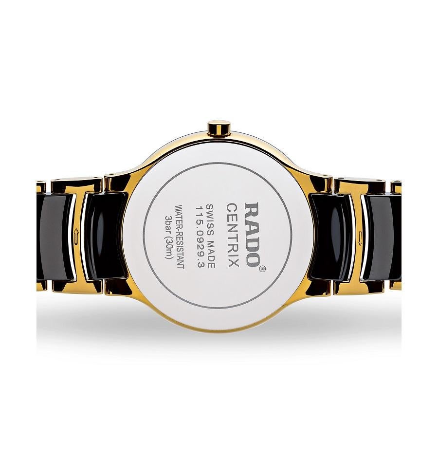 Rado Centrix Diamonds Black Ceramic Men's Watch R30929712 For Sale at ...