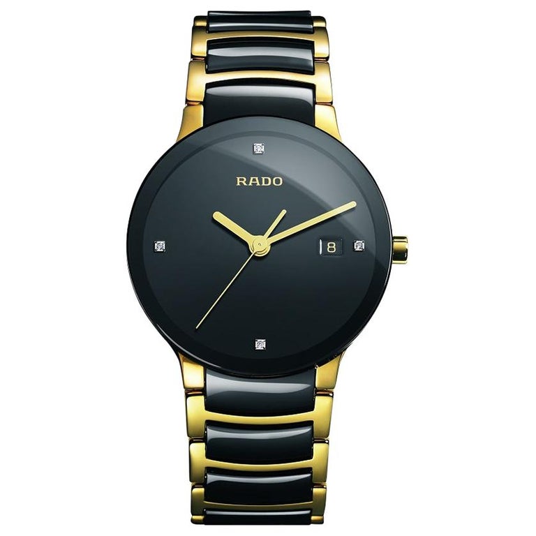 Rado Centrix Diamonds Black Ceramic Men's Watch R30929712 For Sale at ...