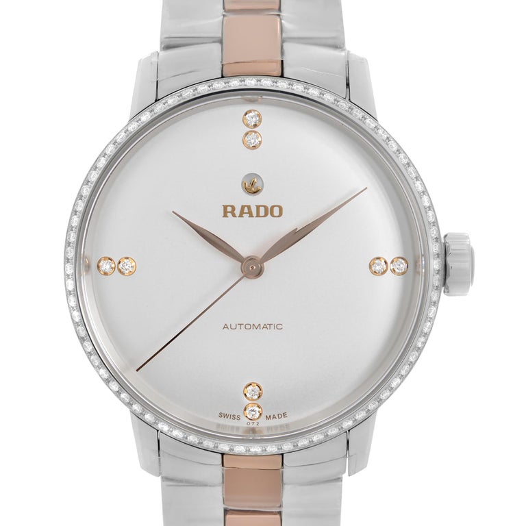 Rado Coupole Classic 32mm Steel Ceramic Diamond Automatic Ladies Watch ...