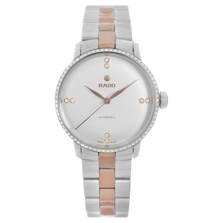 Rado Coupole Classic 32mm Steel Ceramic Diamond Automatic Ladies Watch ...
