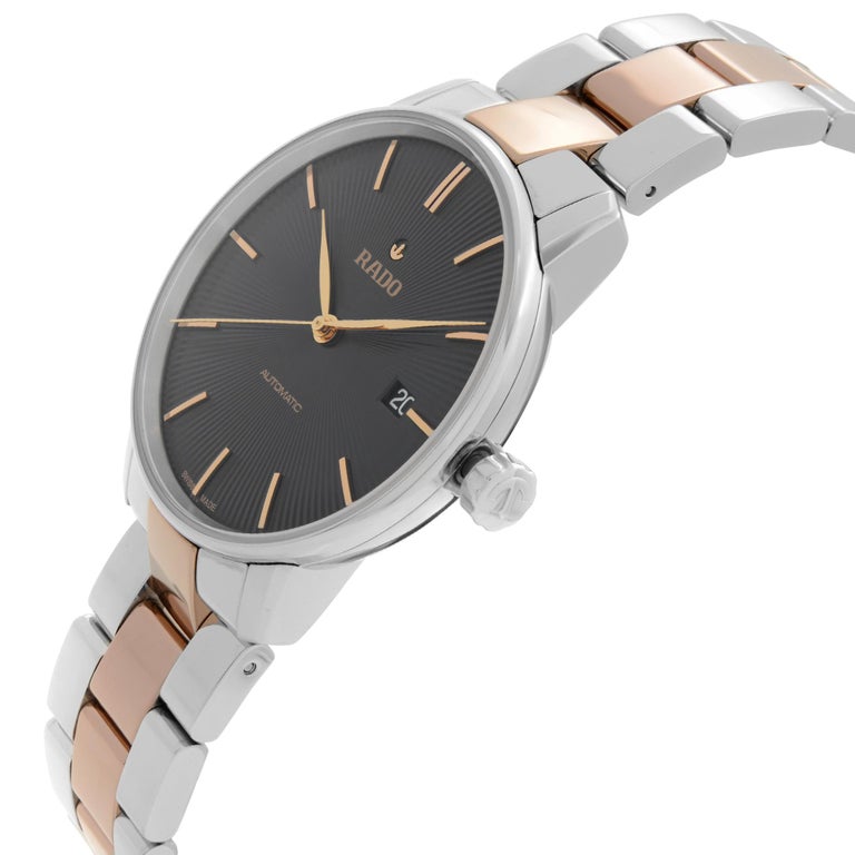 Rado Coupole Classic Steel Ceramic Black Dial Automatic Mens Watch ...