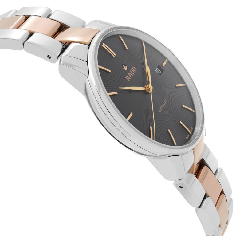 Rado Coupole Classic Steel Ceramic Black Dial Automatic Mens Watch ...