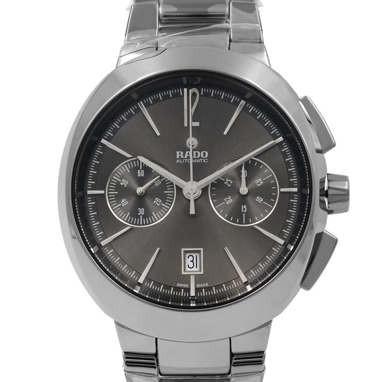 Rado D-Star Chronograph Automatic Ceramic Dark Grey Dial Men’s Watch ...