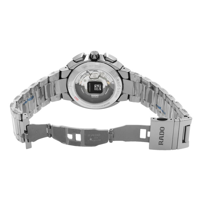 Rado D-Star Chronograph Automatic Ceramic Dark Grey Dial Men’s Watch ...