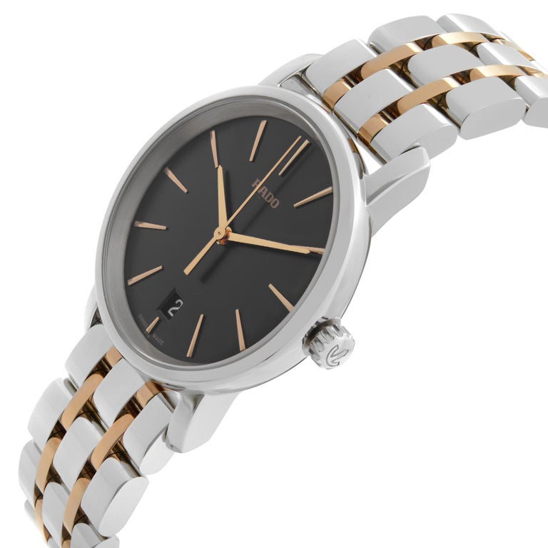 Rado DiaMaster Stainless Steel Black Dial Quartz Ladies Watch R14089163 ...