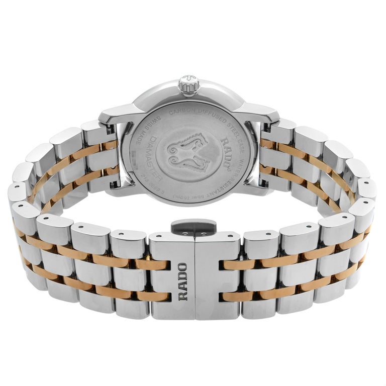 Rado DiaMaster Stainless Steel Black Dial Quartz Ladies Watch R14089163 ...