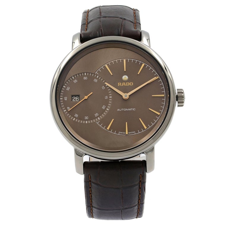 Rado DiaMaster Ceramic Brown Dial Automatic Men’s Watch R14129306 at ...