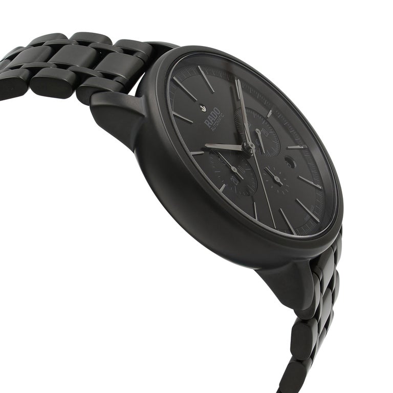 Rado Diamaster Ceramic Chronograph Black Dial Automatic Mens Watch ...