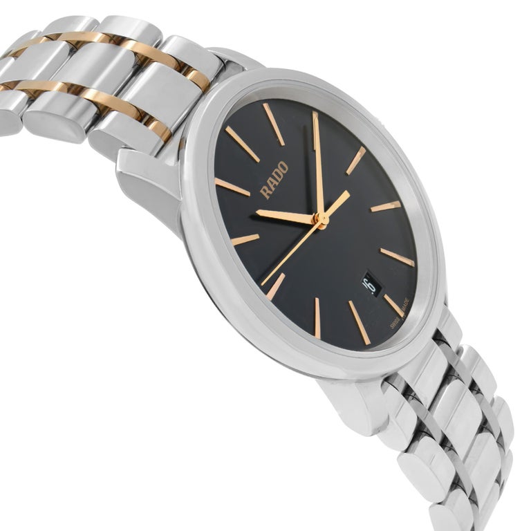 Rado DiaMaster Two-Tone Stainless Steel Black Dial Quartz Men Watch ...