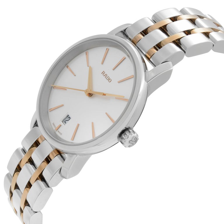 Rado Diamaster Two-Tone Steel Silver Dial Quartz Ladies Watch R14089103 ...