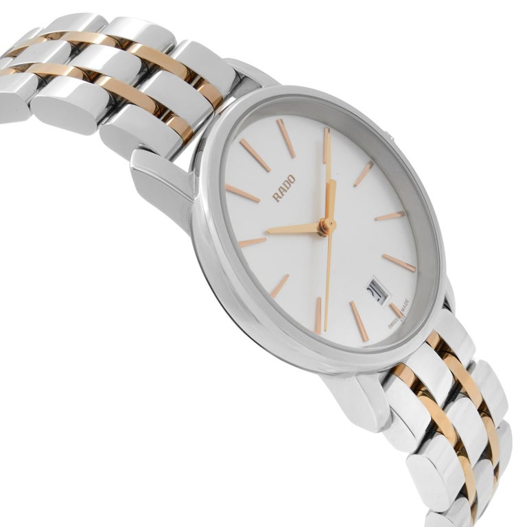Rado Diamaster Two-Tone Steel Silver Dial Quartz Ladies Watch R14089103 ...