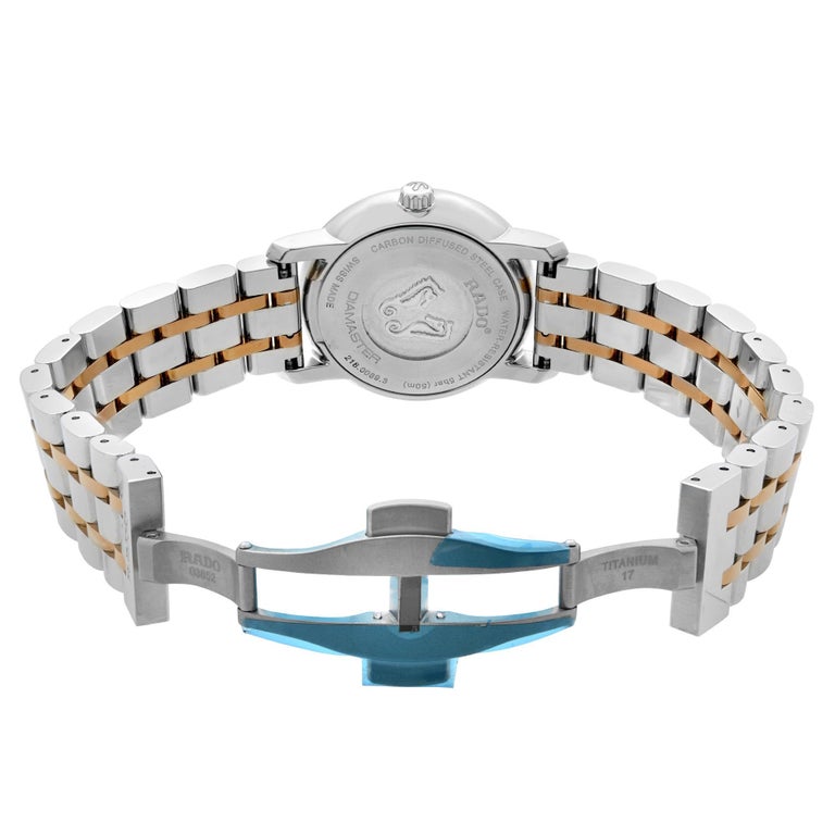 Rado Diamaster Two-Tone Steel Silver Dial Quartz Ladies Watch R14089103 ...