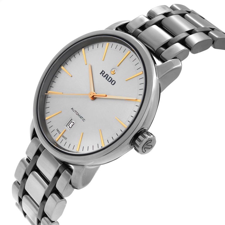 Rado DiaMaster XL High-Tech Ceramic Silver Dial Automatic Mens Watch ...