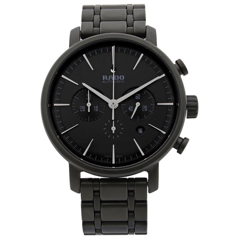 Rado Diamaster XXL Ceramic Black Dial Automatic Men''s Watch R14090192 ...