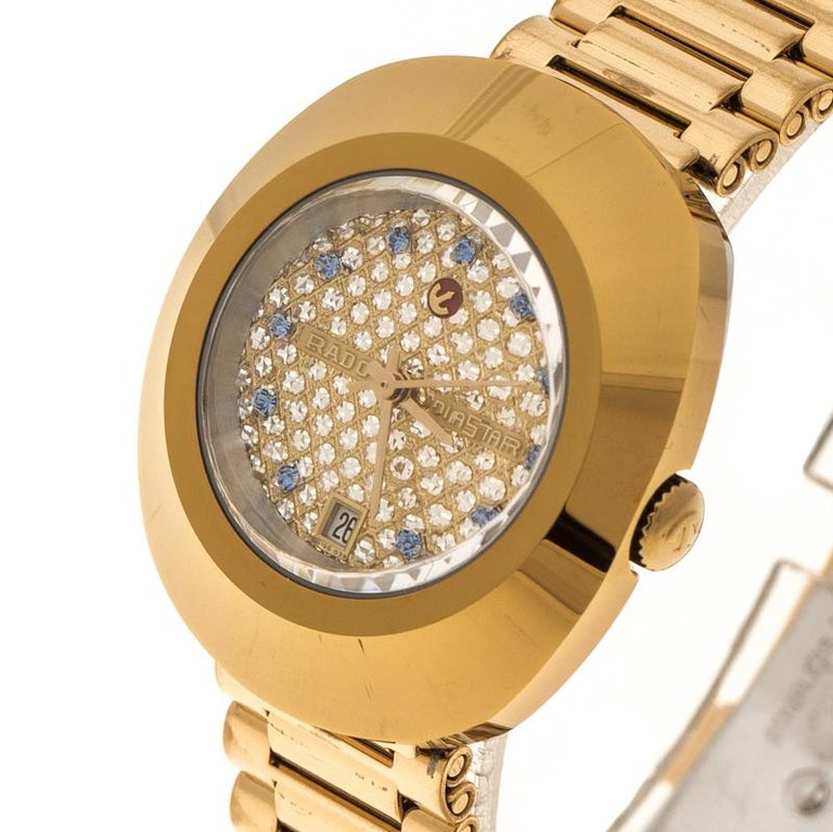 Rado Diastar Gold Plated SS Gold Women's Wristwatch 27 mm For Sale at 1stDibs | rado diastar ...
