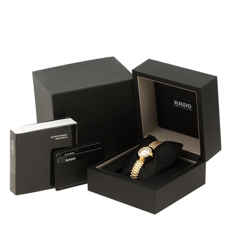 Rado Diastar Gold Plated SS Gold Women's Wristwatch 27 mm For Sale at 1stDibs | rado diastar ...