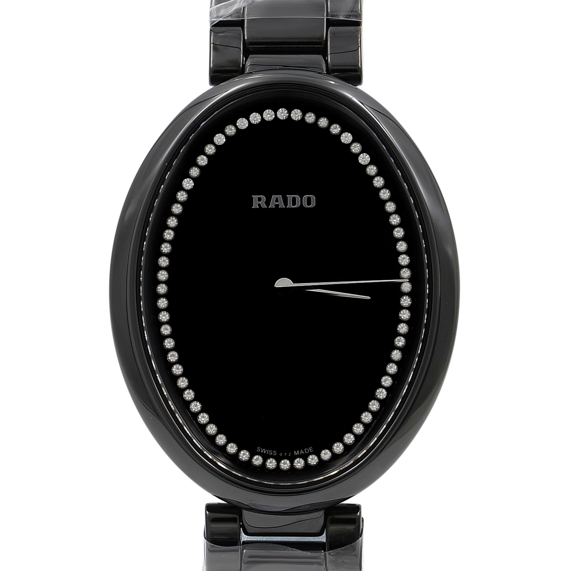Rado Esenza Black Diamond Dial Ceramic Quartz Ladies Watch R53093722 at ...